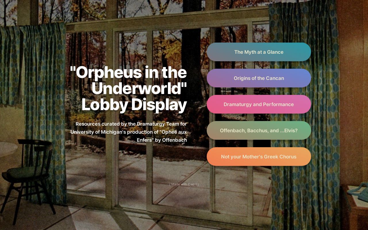 Orpheus in the Underworld